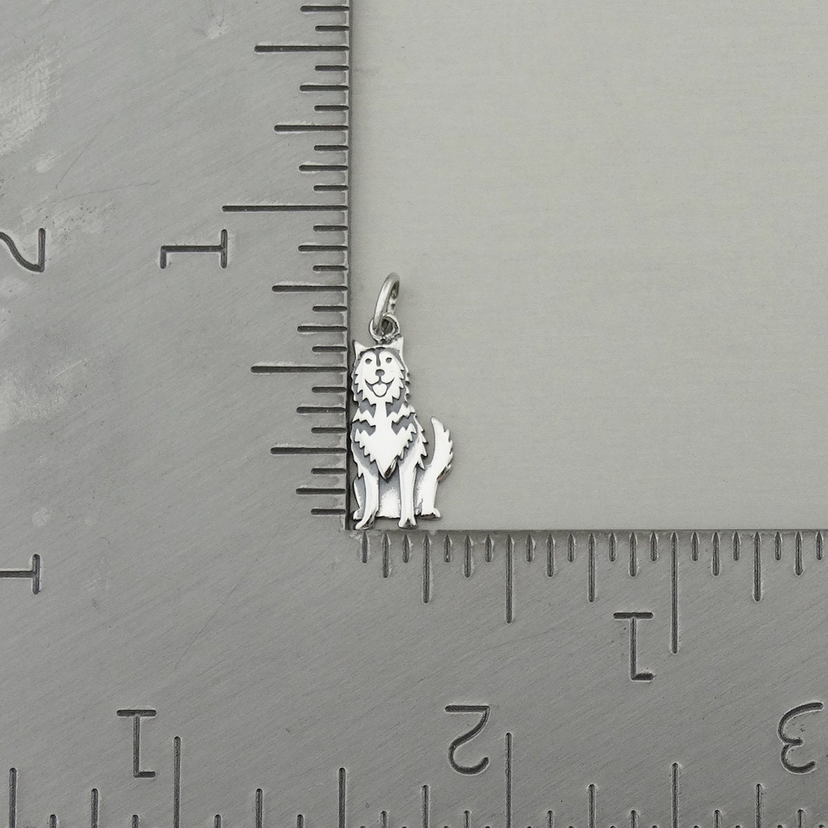 Sterling Silver Siberian Husky Charm 925 Sterling Silver | Etsy