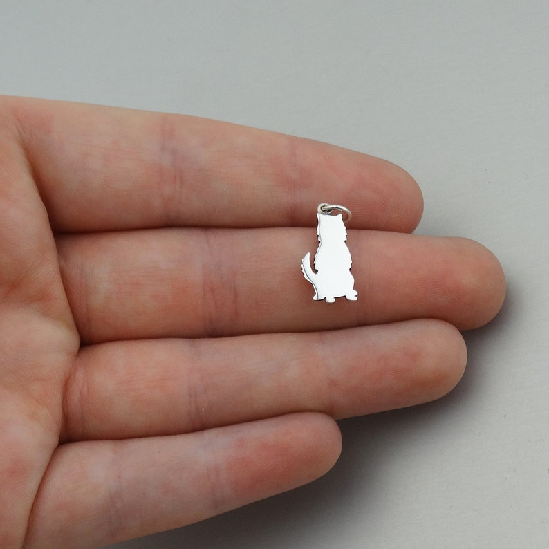 Sterling Silver Siberian Husky Charm - 17mm X 8mm Dog Pendant - Etsy