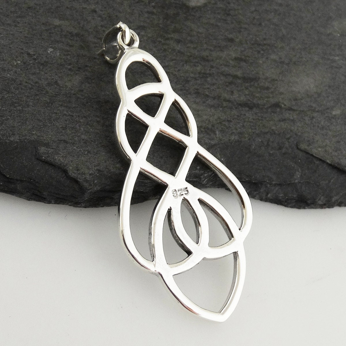 Sterling Silver Celtic Trinity Knot Twist Pendant 925 Silver - Etsy