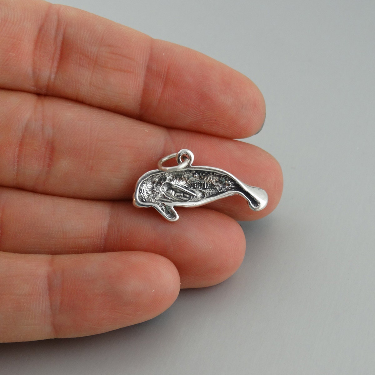 Manatee Charm 925 Sterling Silver Detailed Manatee Pendant - Etsy