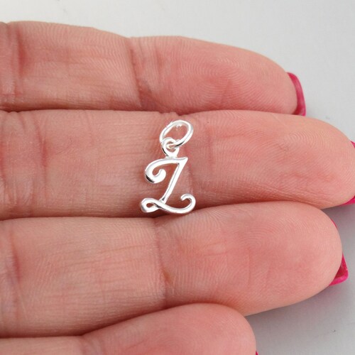 Sterling Silver Initial Letter J Charm 925 Silver Cute - Etsy