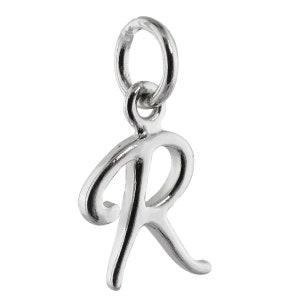 Sterling Silver Initial Letter R Charm - 925 Silver - Cute Dainty ...