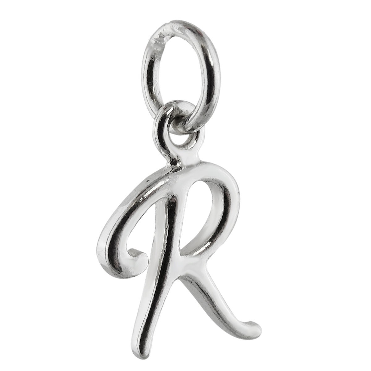 Sterling Silver Initial Letter R Charm 925 Silver Cute - Etsy