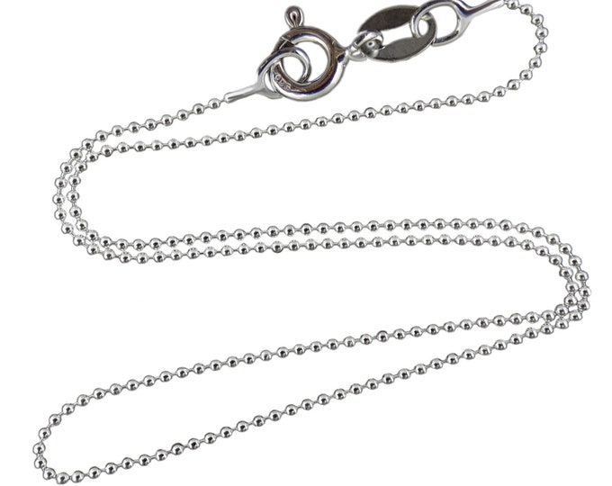 1mm Cable Chain With Spring Ring Clasp 925 Sterling Silver - Etsy