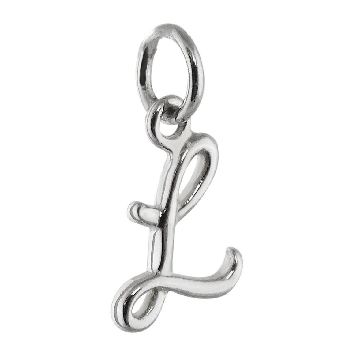 Sterling Silver Initial Letter L Charm 925 Silver Cute - Etsy
