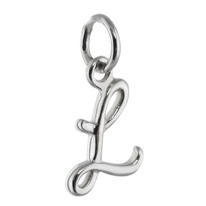 Sterling Silver Initial Letter L Charm - 925 Silver - Cute Dainty ...