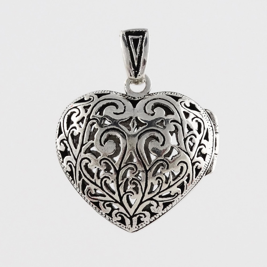 Sterling Silver Filigree Heart Locket 925 Sterling Silver - Etsy
