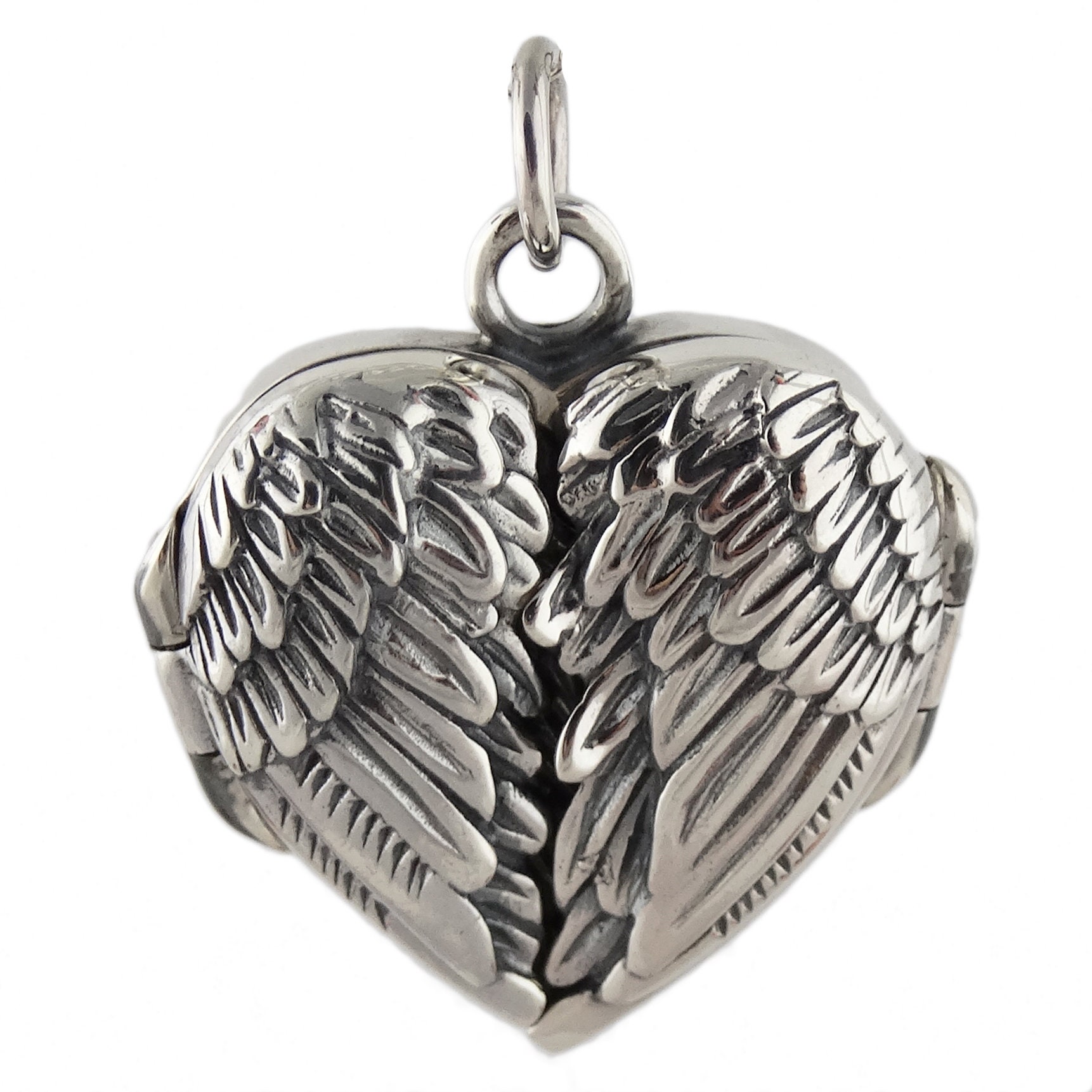 Angel Wing Locket 925 Sterling Silver Keepsake Memorial | Etsy