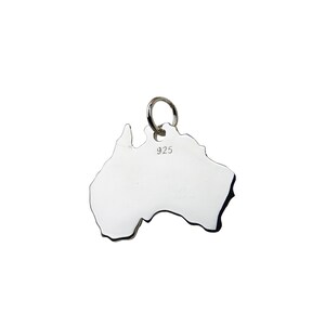 Sterling Silver Australia Charm - Country Shaped Pendant 20mm X 15mm - Etsy