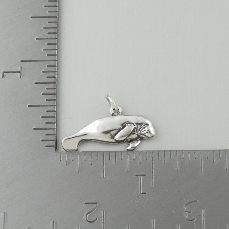 Manatee Charm 925 Sterling Silver Detailed Manatee Pendant - Etsy
