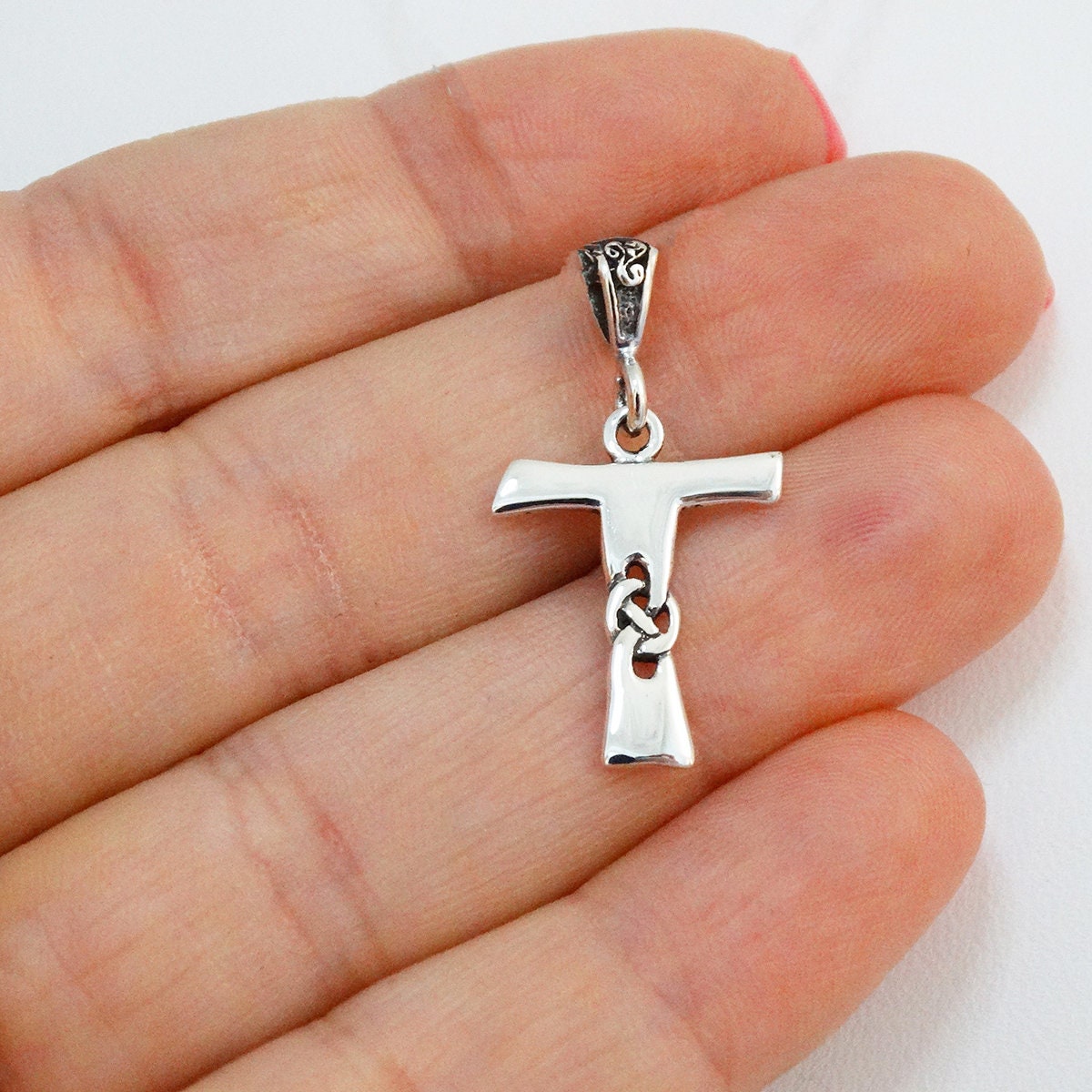 Sterling Silver Letter T Celtic Knot Charm 925 Sterling | Etsy