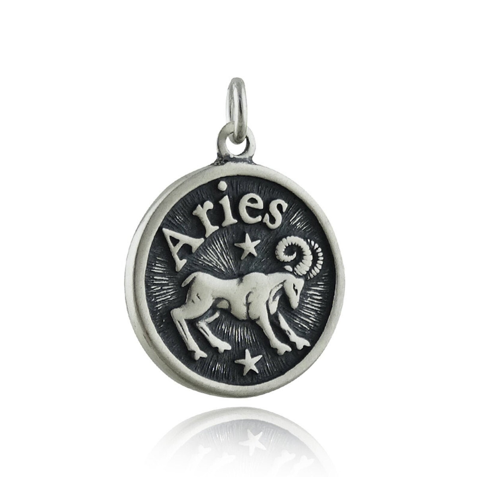 Sterling Silver Aries Charm 925 Sterling Silver DOUBLE - Etsy