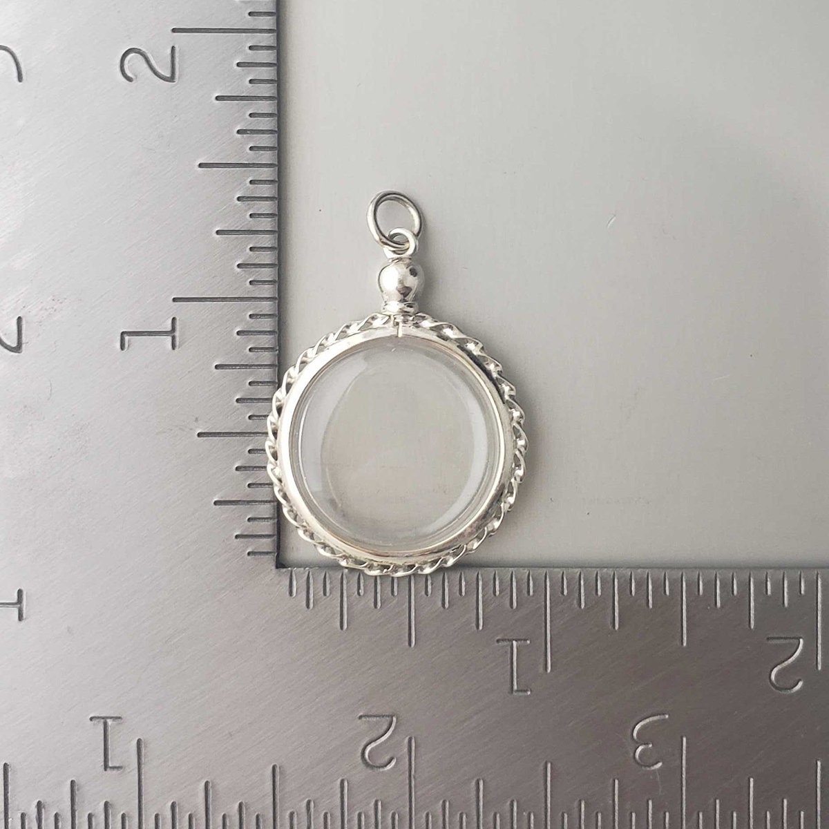 Clear Floating Locket 925 Sterling Silver and Acrylic - Etsy