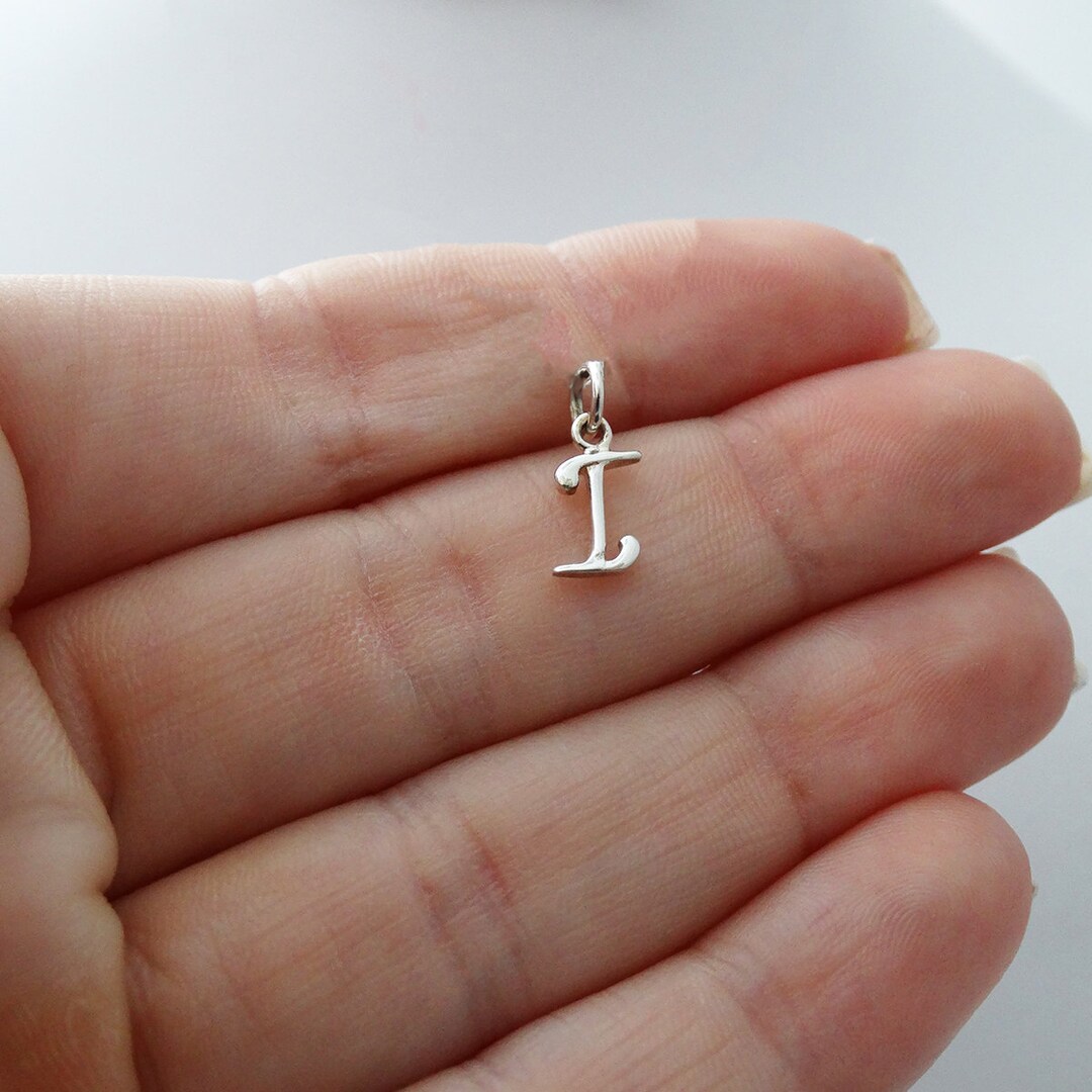 Sterling Silver Initial Letter I Charm - 925 Silver - Cute Dainty ...