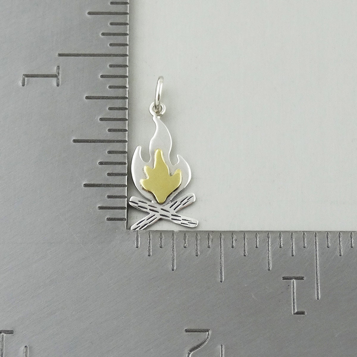 Sterling Silve Campfire Charm 925 Sterling Silver Bronze - Etsy
