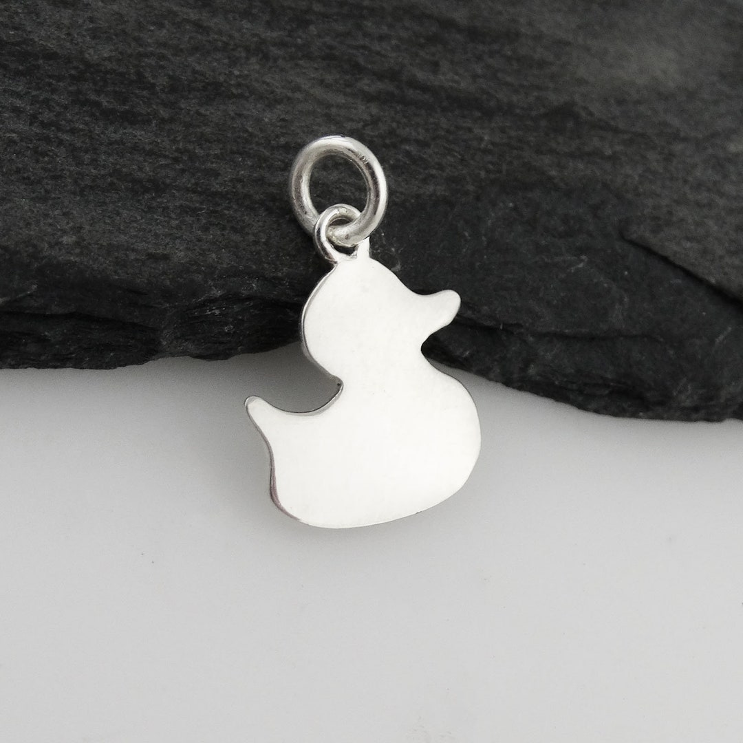 Sterling Silver Rubber Duck Charm - Ducky Pendant, 12mm X 12mm - Etsy