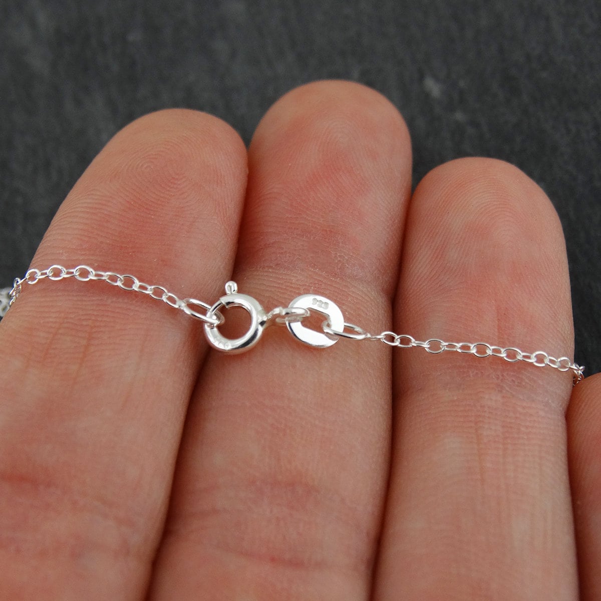 1mm Cable Chain With Spring Ring Clasp 925 Sterling Silver - Etsy