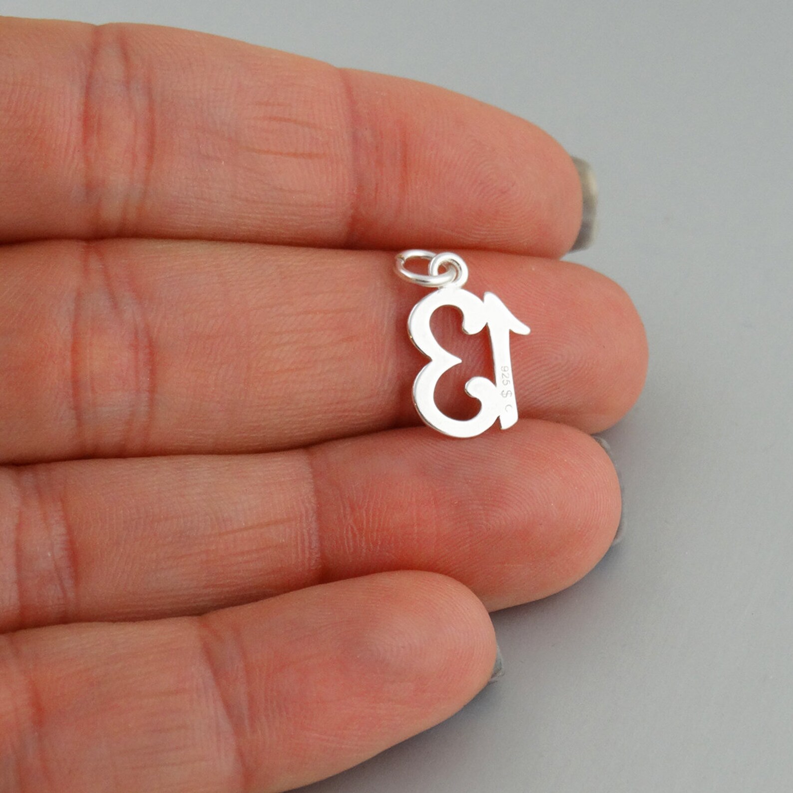 Sterling Silver Number 13 Charm 925 Silver Lucky Number - Etsy