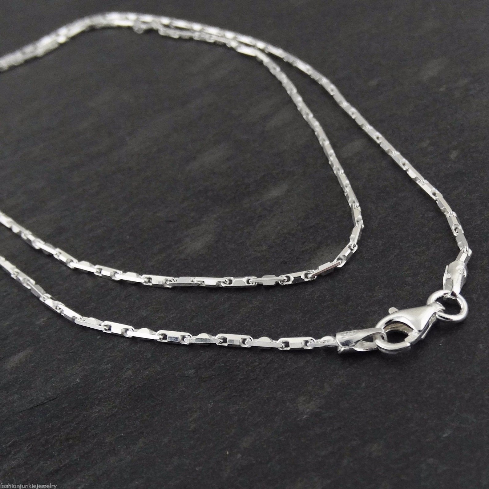 1.34mm Heshe Chain Necklace 925 Sterling Silver - Etsy