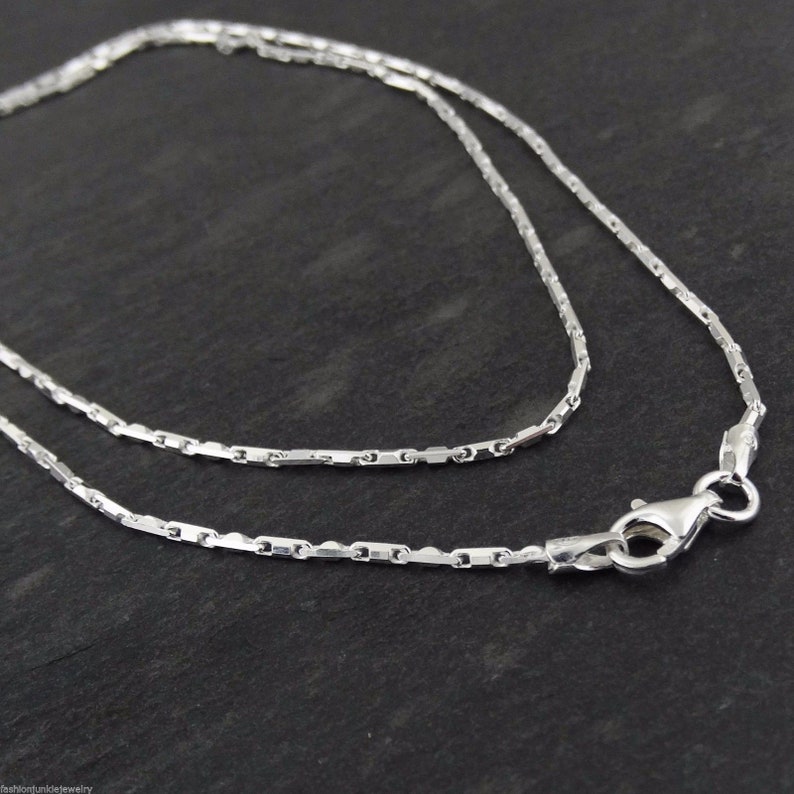 1.34mm Heshe Chain Necklace 925 Sterling Silver - Etsy