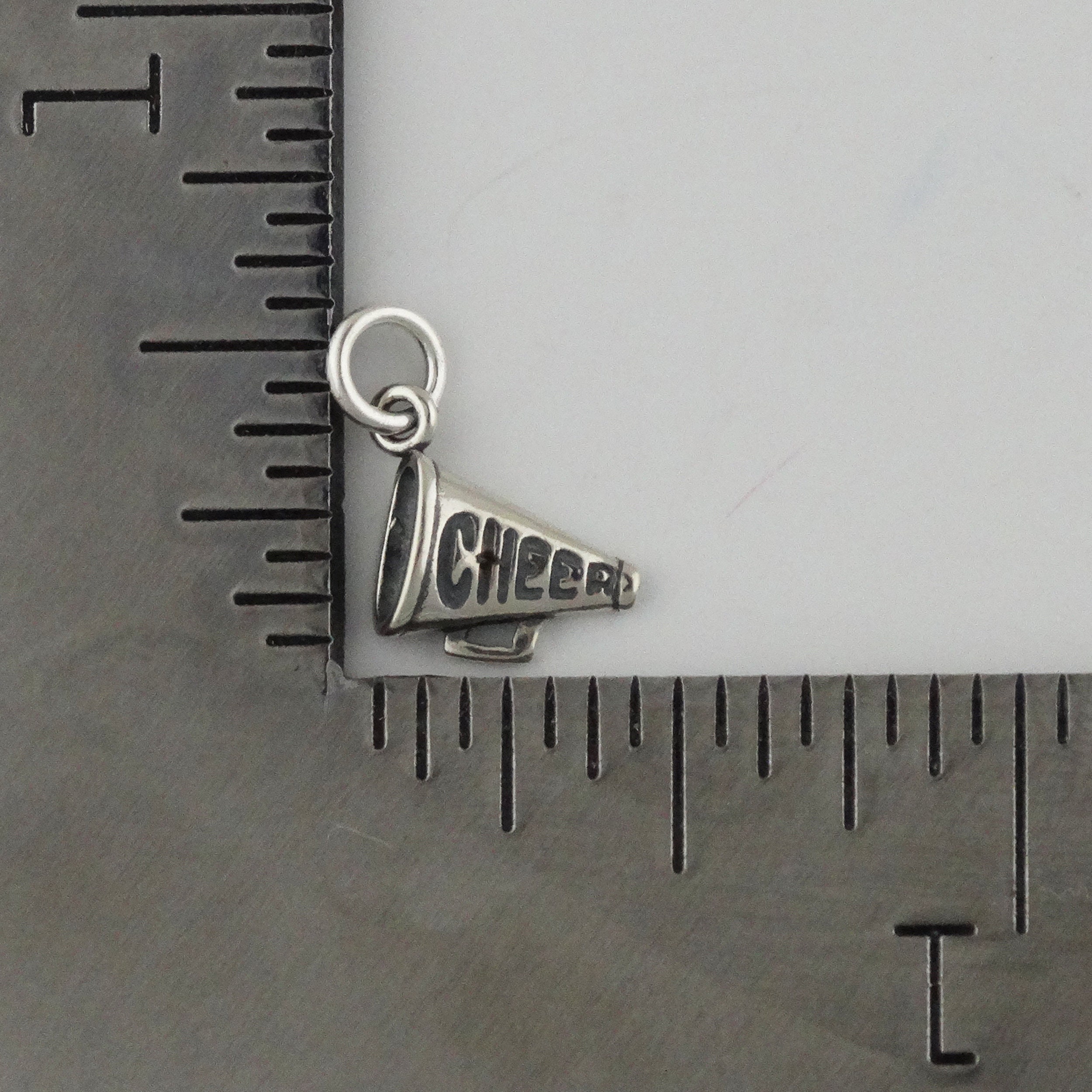 Sterling Silver Tiny Cheer Megaphone Charm - 10mm X 7mm Pendant - Etsy