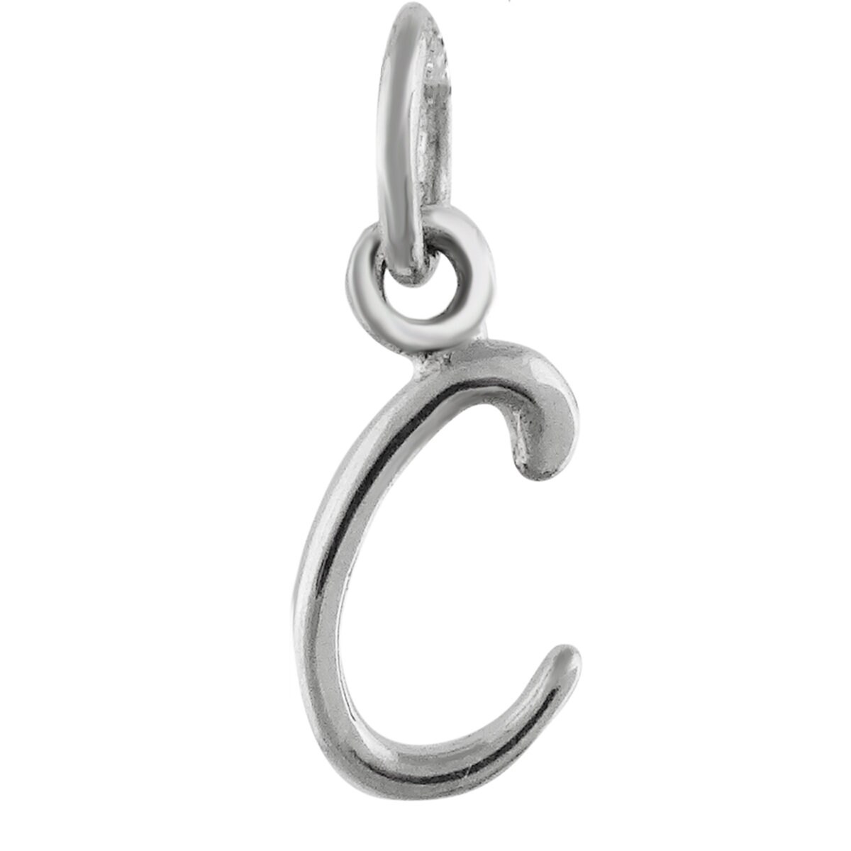 Sterling Silver Initial Letter C Charm 925 Silver Cute | Etsy