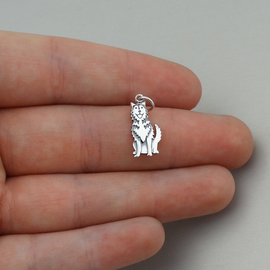 Sterling Silver Siberian Husky Charm 925 Sterling Silver Dog Puppy ...