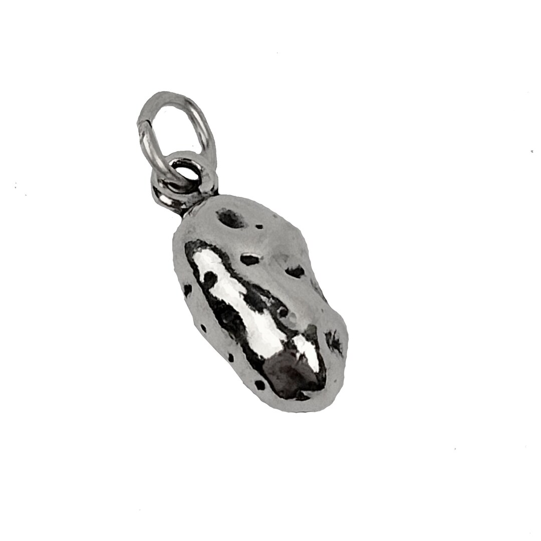 Little Potato Charm - 3D Sterling Silver Food Pendant 15mm X 7mm - Etsy