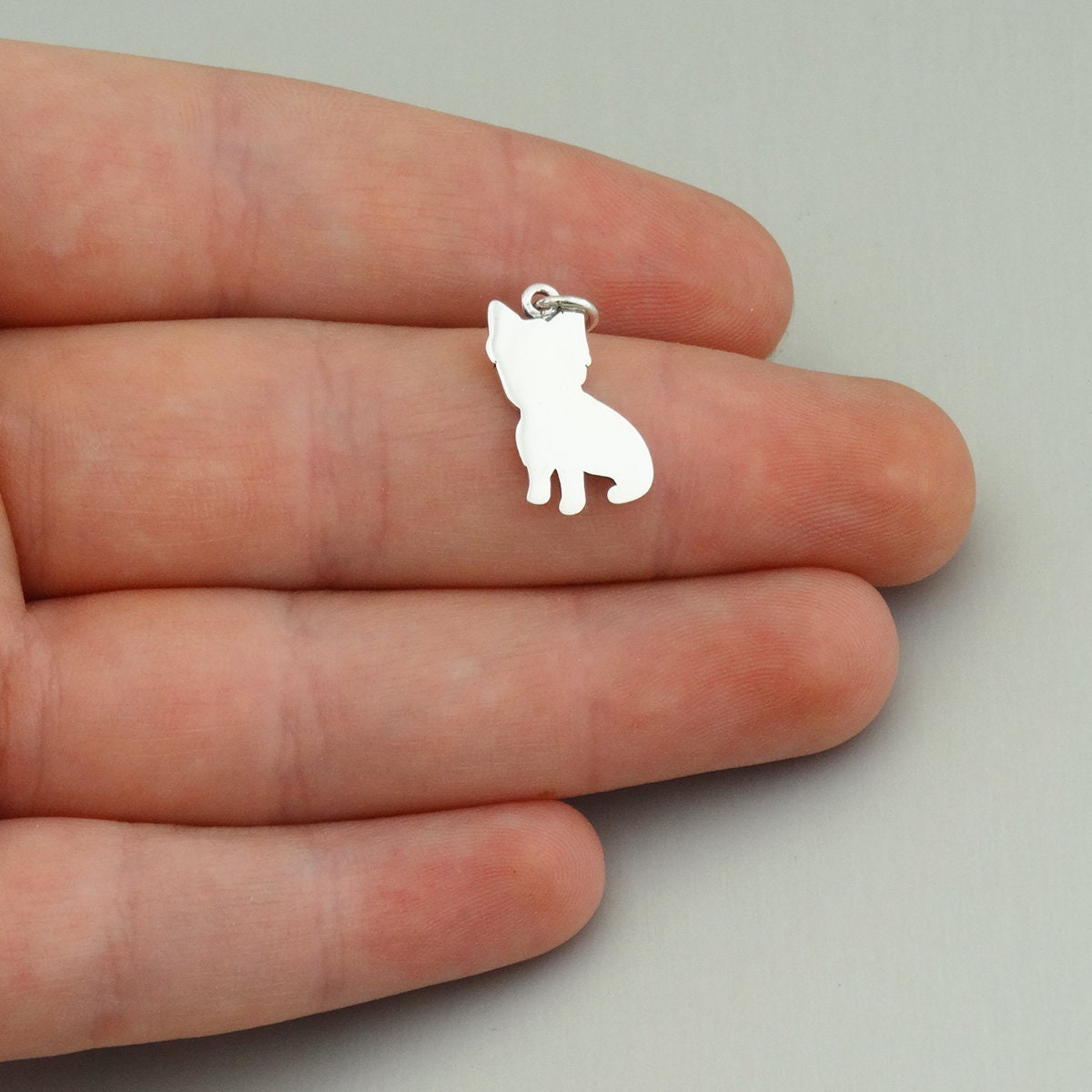 Sterling Silver Yorkshire Terrier Charm - 20mm X 10mm Yorkie Dog ...