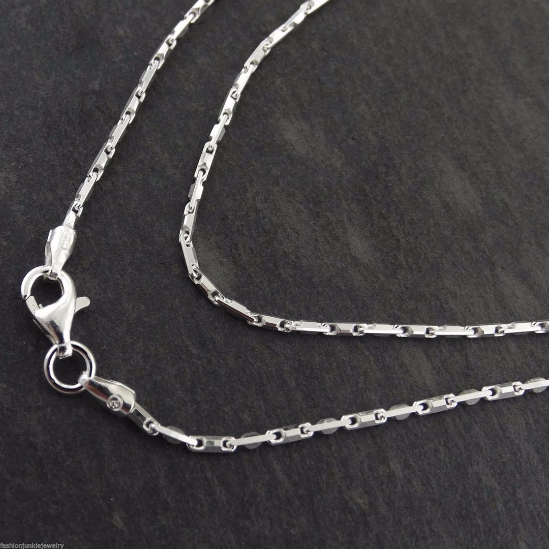 1.34mm Heshe Chain Necklace - 925 Sterling Silver - Etsy
