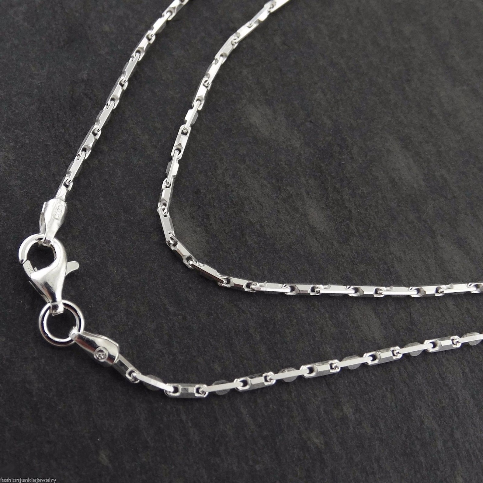 1.34mm Heshe Chain Necklace 925 Sterling Silver - Etsy