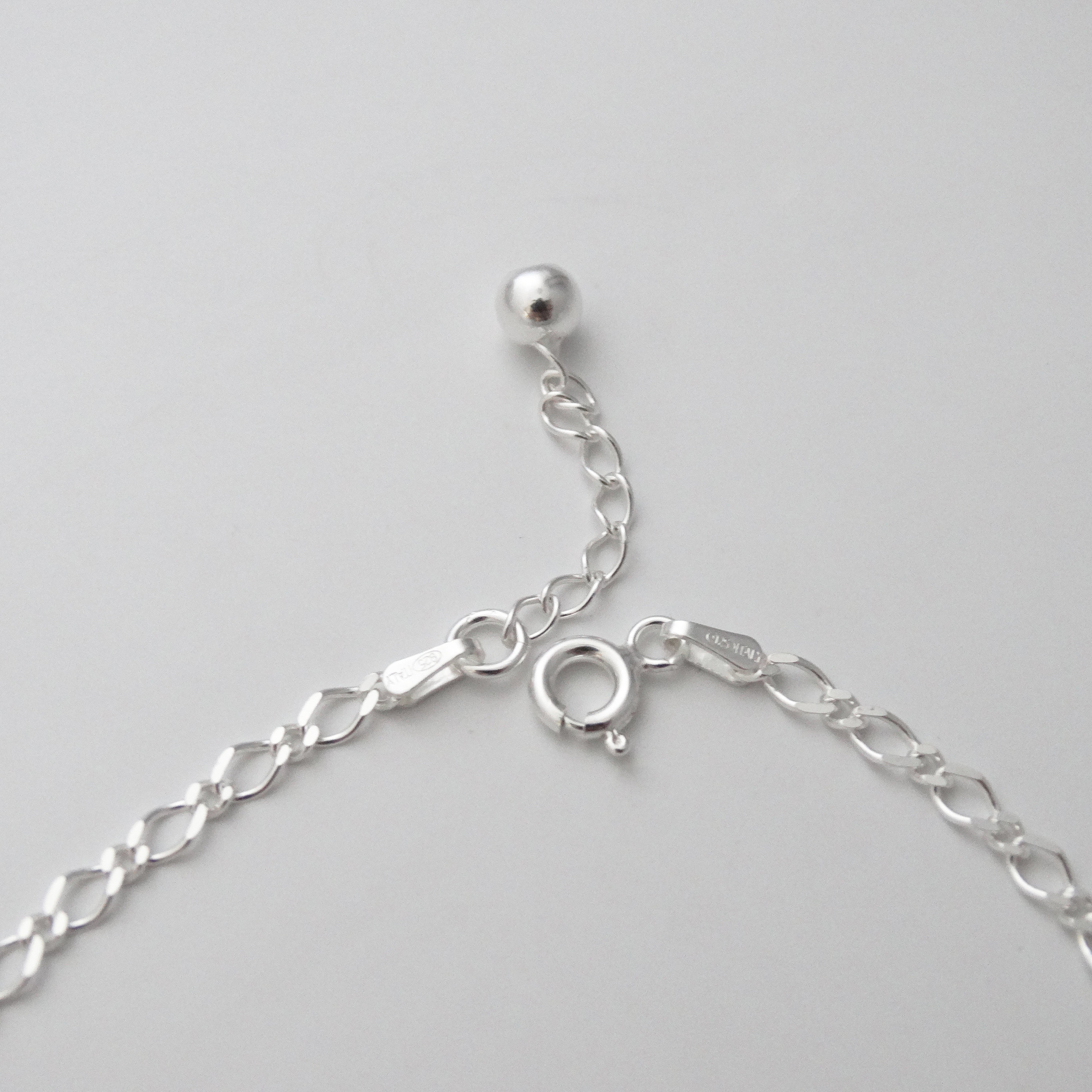 10 Adjustable Anklet 925 Sterling Silver Figaro Link | Etsy