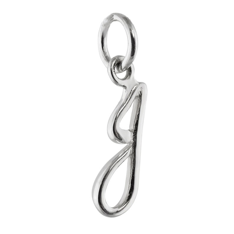 Sterling Silver Initial Letter J Charm 925 Silver Cute - Etsy