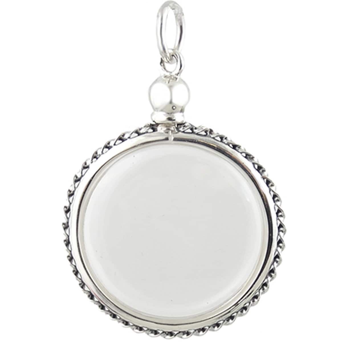 Clear Floating Locket 925 Sterling Silver and Acrylic - Etsy