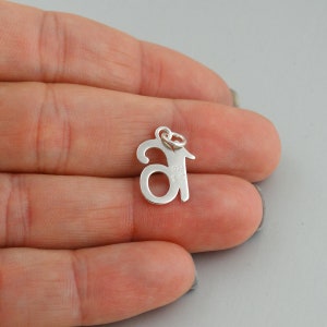 Sterling Silver Number 16 Charm 925 Sterling Silver Lucky Number ...