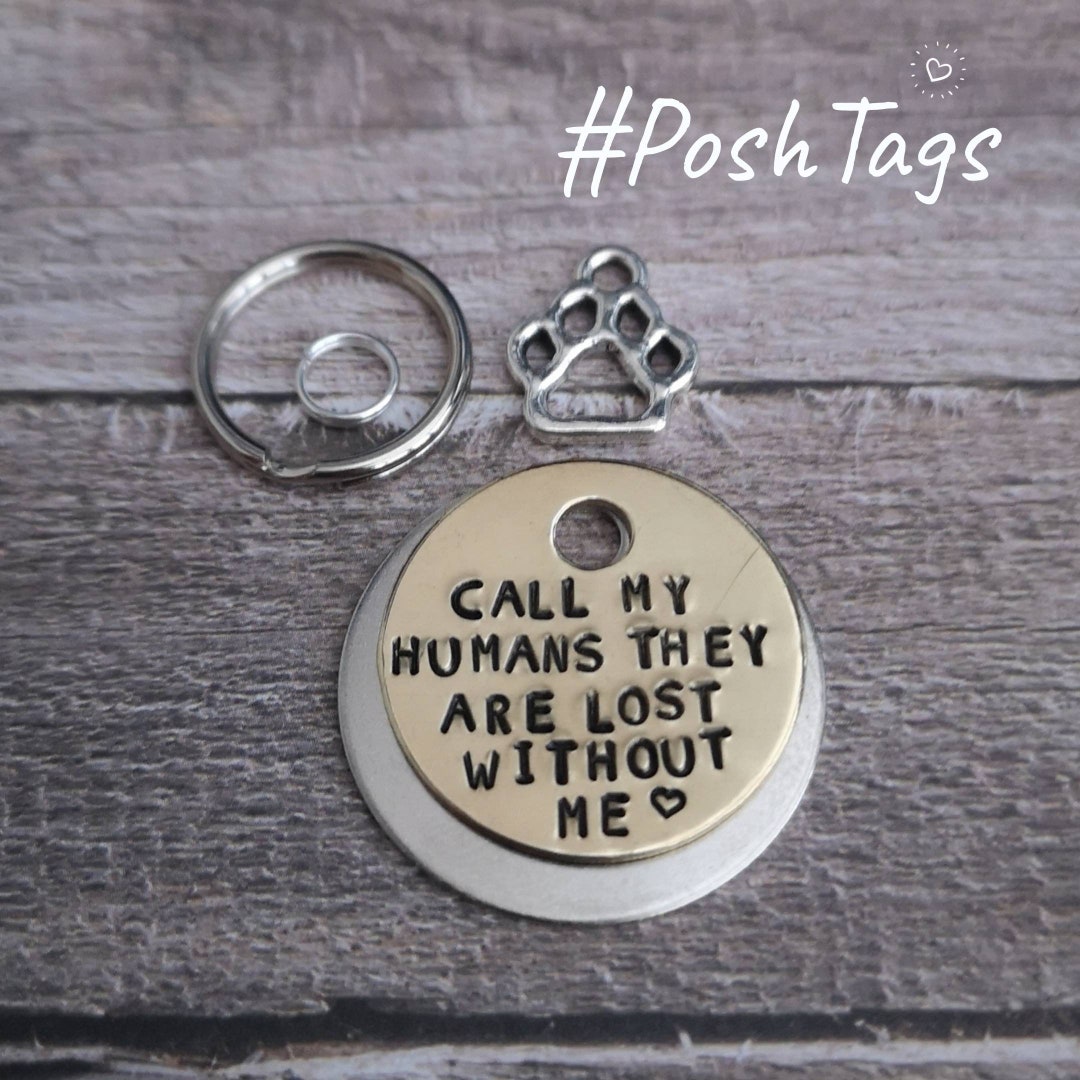 SMALL TAGS Call My Humans They're Lost Without Me Cat Dog Puppy Kitten ...