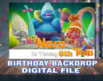 Trolls backdrop | Etsy