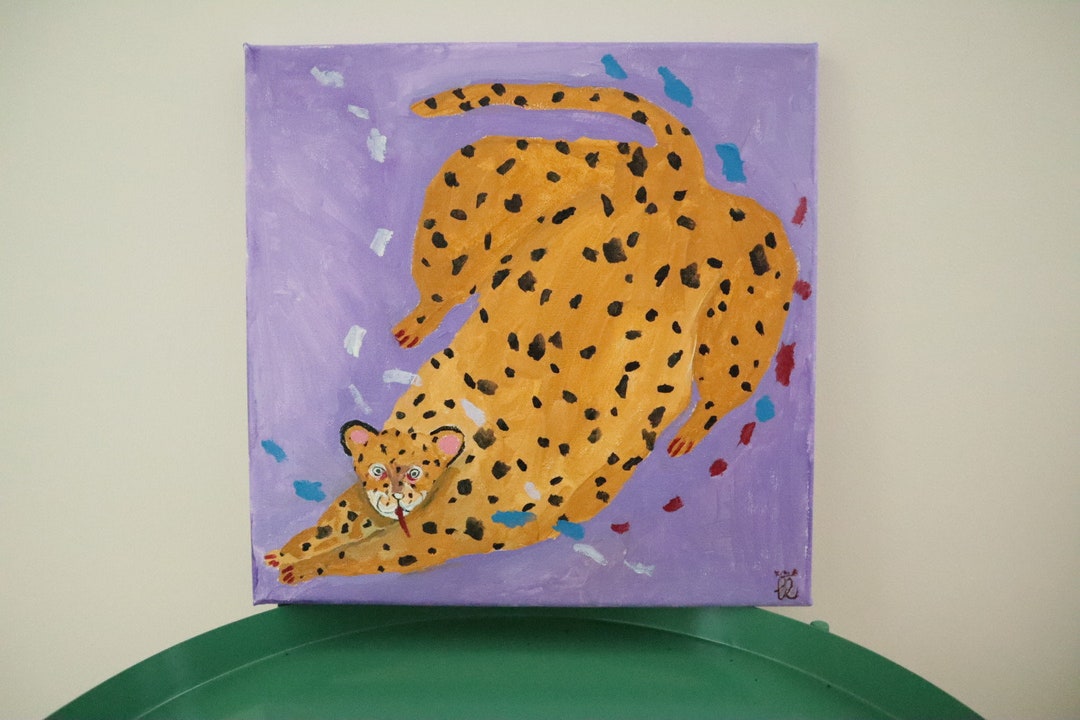 Cheetah, Acrylic Painting. - Etsy