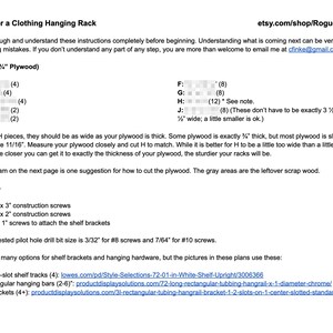 Plans for a Clothing Hanging Rack (PDF) - Etsy