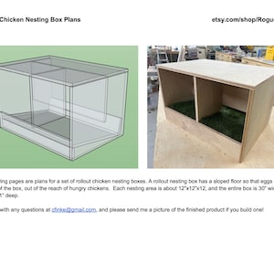 Roll-out Chicken Nesting Box Plans (PDF) - Etsy