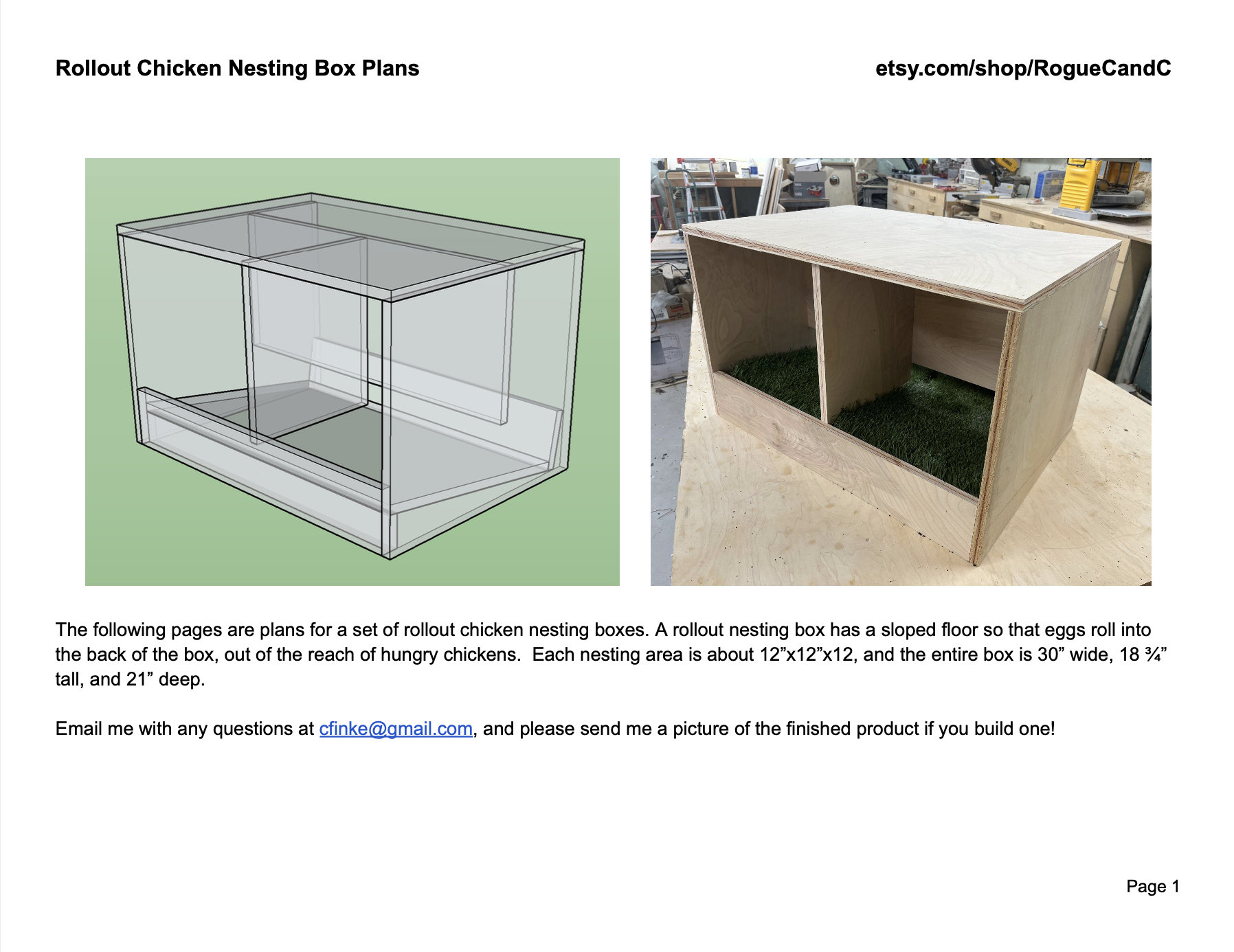 Plans for Roll-out Chicken Nesting Boxes PDF - Etsy Australia