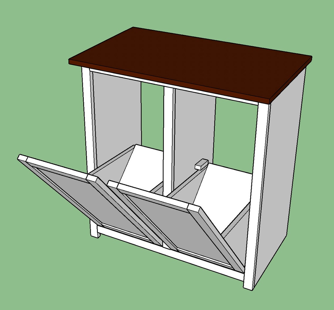 Tilt-out Garbage and Recycling Cabinet Plans and Step-by-step Build ...