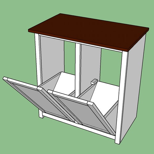 Tilt-out Garbage and Recycling Cabinet Plans and Step-by-step - Etsy