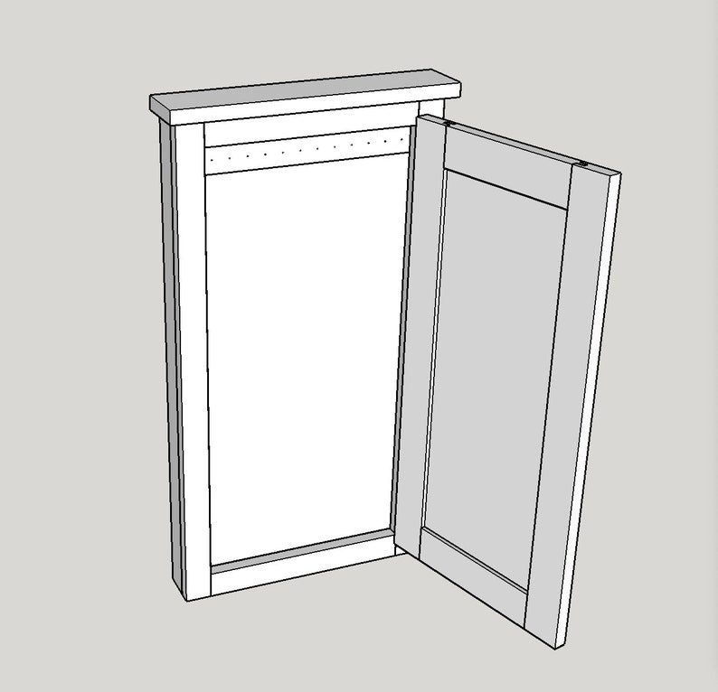 Shaker Style Jewelry Cabinet Plans and Step-by-step Build Guide - Etsy