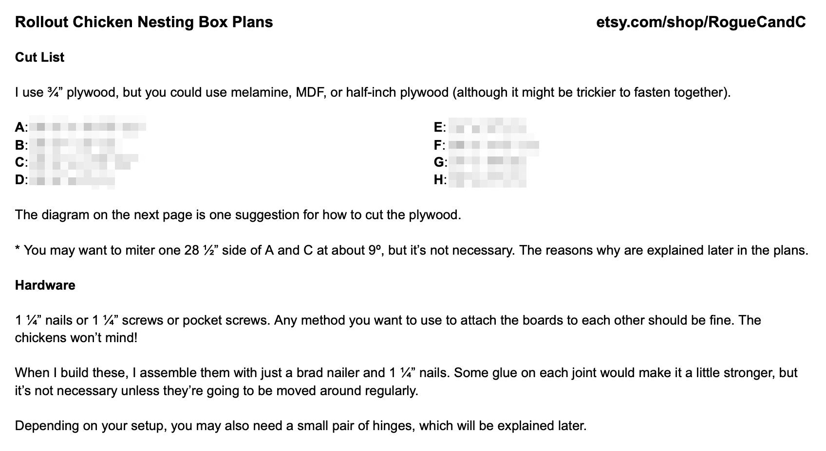 Roll-out Chicken Nesting Box Plans (PDF) - Etsy