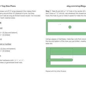 Conibear Squirrel Trap Box Plans - Etsy