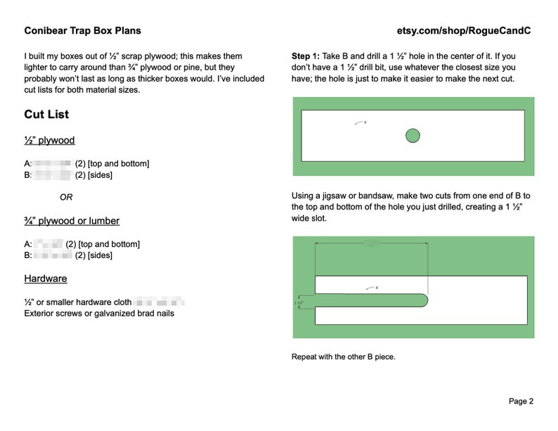 Conibear Squirrel Trap Box Plans - Etsy