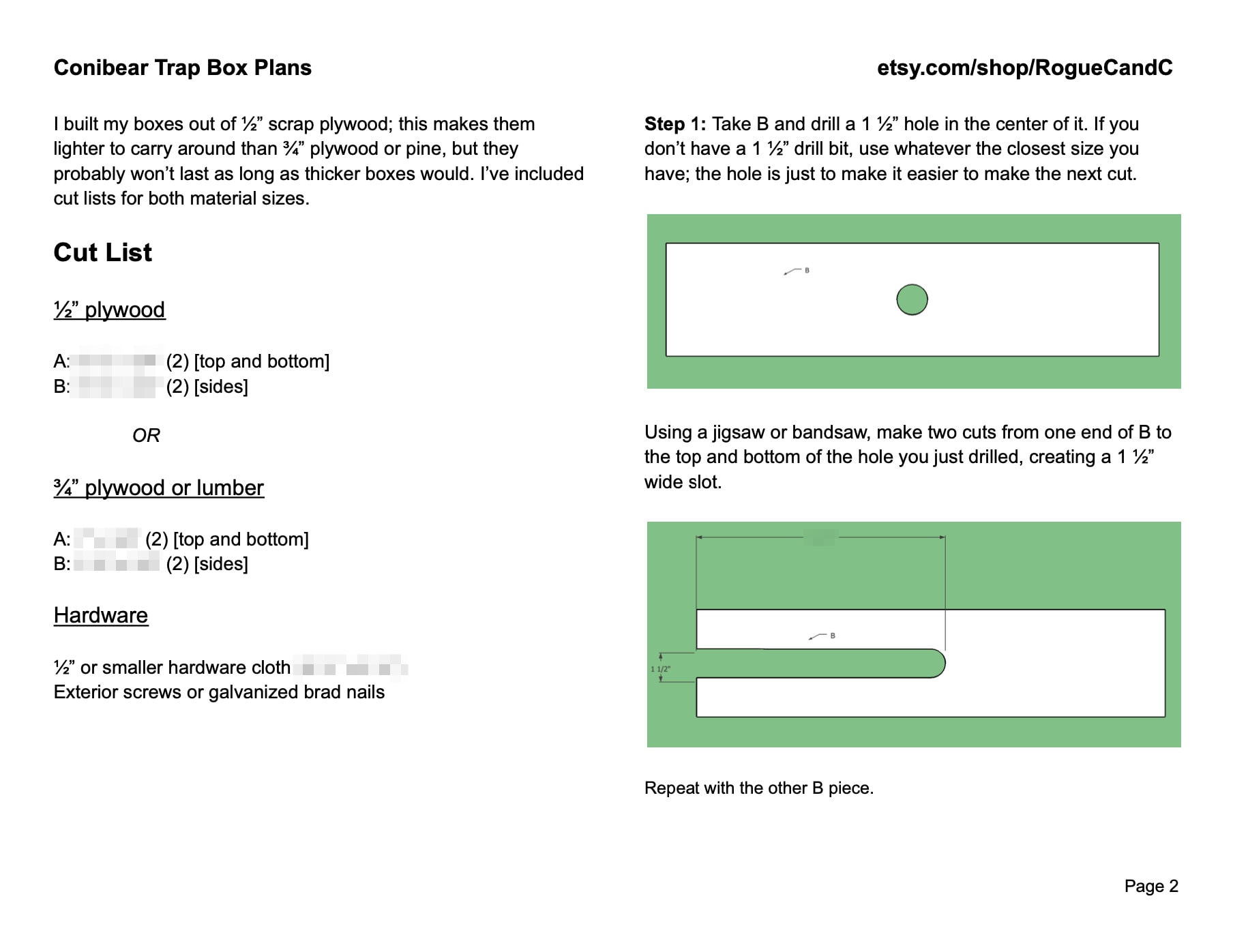 Conibear Squirrel Trap Box Plans - Etsy