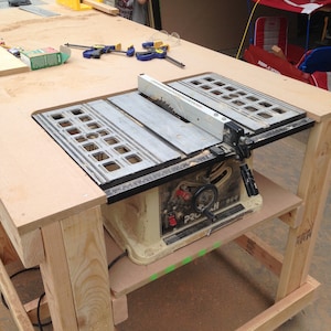 Plans for Rolling Workbench With Table Saw Cutout PDF, Sketchup - Etsy