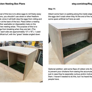 Roll-out Chicken Nesting Box Plans (PDF) - Etsy